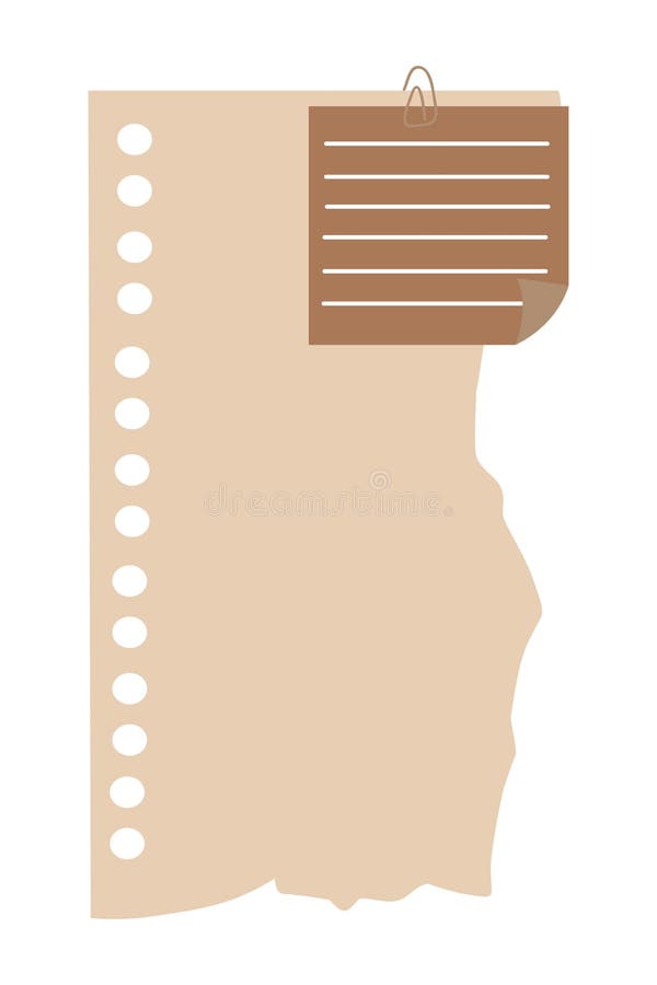 Torn Paper Illustration Isolated on White Background Stock Vector ...