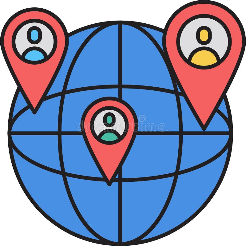 Global Network Which Can Easily Edit or Modify Stock Vector ...