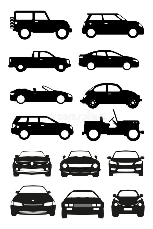 Cars Silhouette Vector Illustration Stock Vector - Illustration of ...