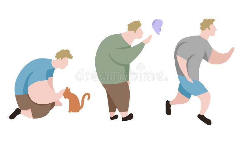 Flat Design People Activity Man Art Illustration Stock Vector ...