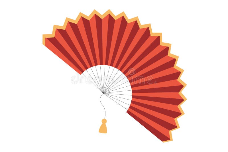 Chinnese Icon Hand Fan stock illustration. Illustration of angpao ...