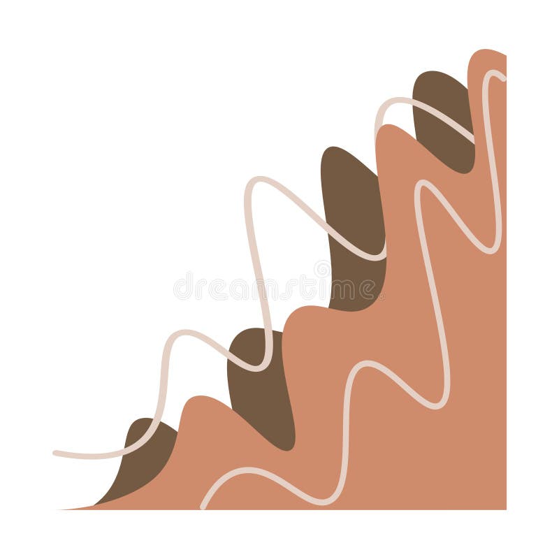 Aesthetic Wave Border Vector Illustration. Stock Illustration ...