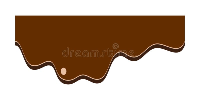 Chocolate Syrup Frame Isolated White Background Stock Illustrations ...