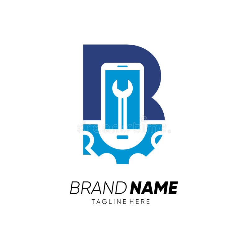 Letter B Initial Phone Service Mobile Logo Design Vector Icon Graphic ...