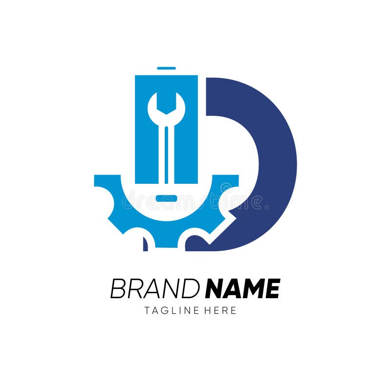 Letter D Initial Phone Service Mobile Logo Design Vector Icon Graphic ...