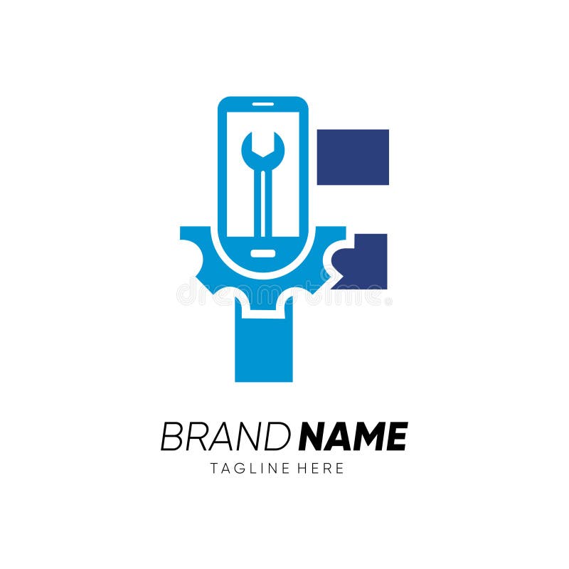 Letter F Initial Phone Service Mobile Logo Design Vector Icon Graphic ...