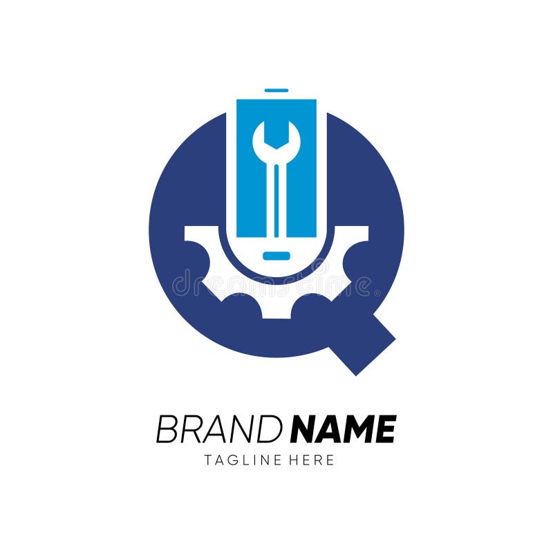 Letter Q Initial Phone Service Mobile Logo Design Vector Icon Graphic ...