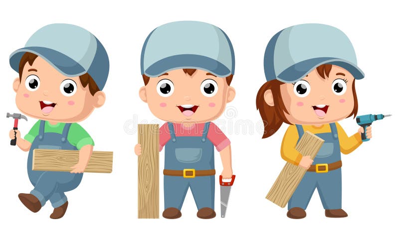 Female Carpenter Cartoon Stock Illustrations – 489 Female Carpenter ...