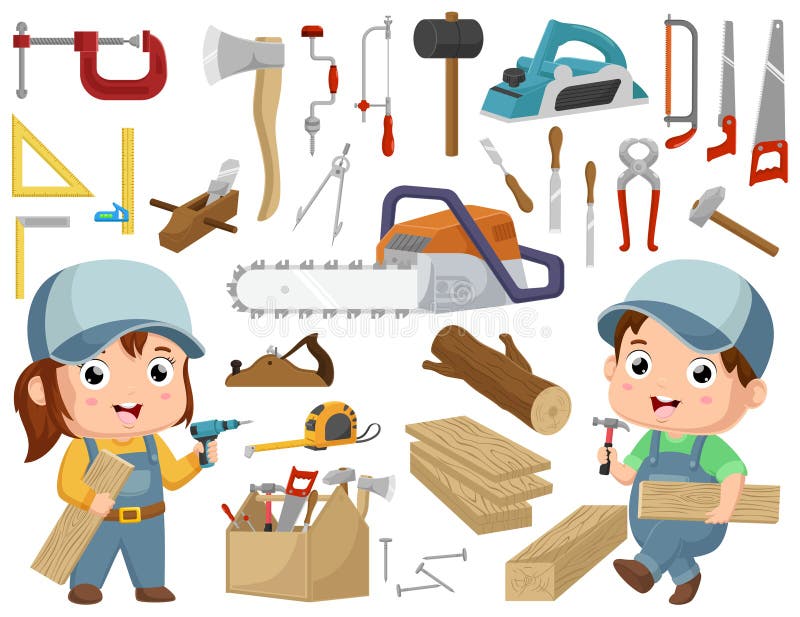 Female Carpenter Cartoon Stock Illustrations – 489 Female Carpenter ...