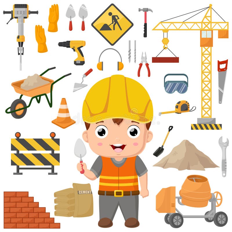 Kid Construction Vehicle Stock Illustrations – 1,596 Kid Construction ...