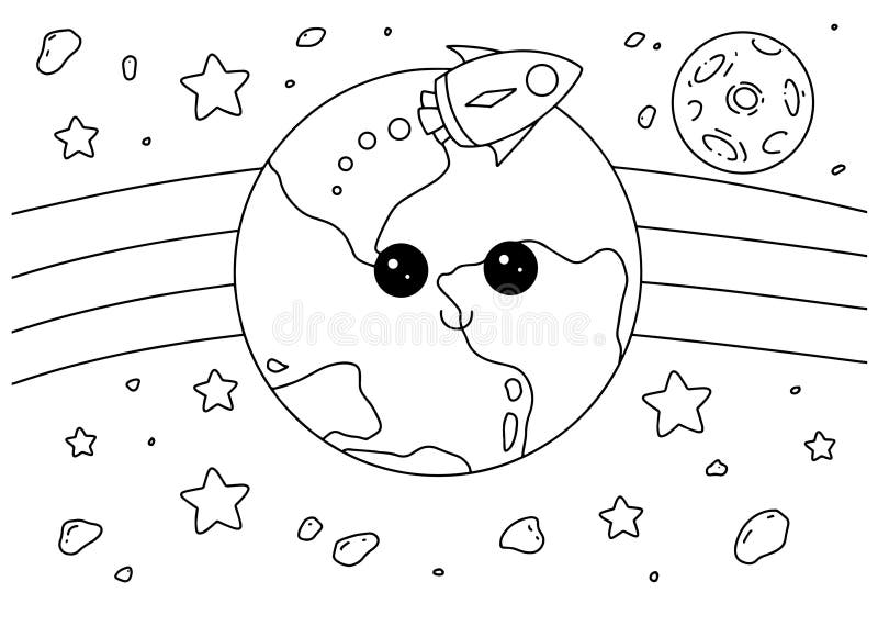 Earth From Space Coloring Page Free Planet Earth Coloring Page | Two