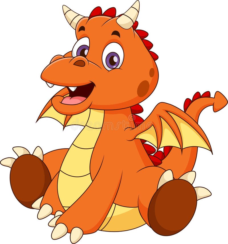Cartoon Baby Dragon Sitting Stock Illustrations – 818 Cartoon Baby ...