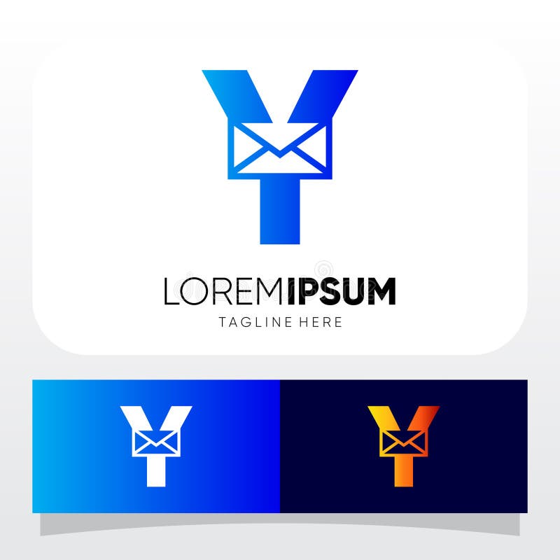 Letter Y Initial Email Message Logo Design Vector Icon Graphic Emblem ...