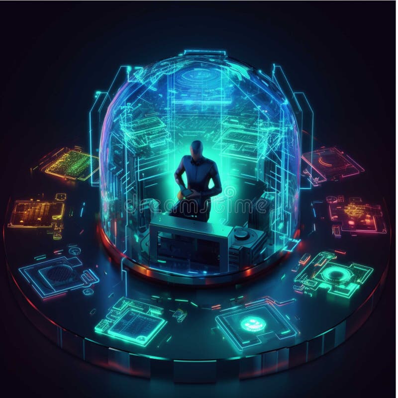 Computer graphic card stock illustration. Illustration of electricity ...