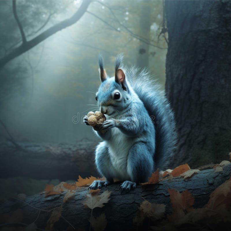 Acorn Animals Eating Stock Illustrations – 49 Acorn Animals Eating ...