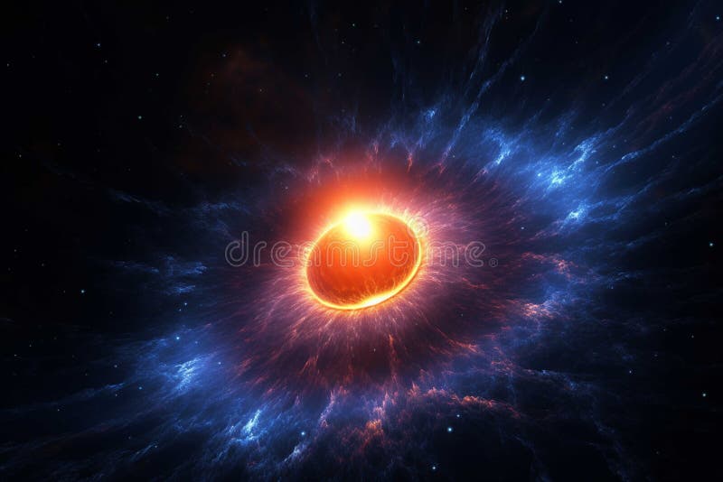The Surface of a Neutron Star Stock Illustration - Illustration of ...