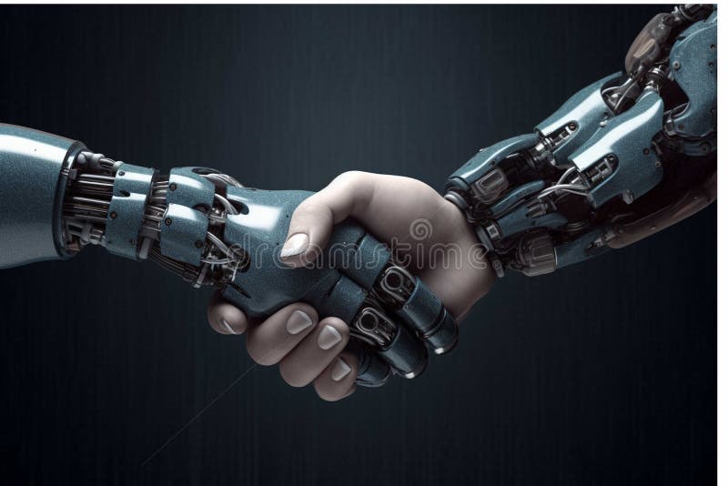 Shaking Hands Robot Human Stock Illustrations – 234 Shaking Hands Robot ...