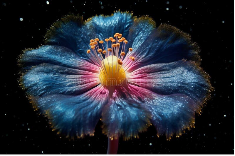 A Flower Made of Galaxy of Star Under the Water Stock Illustration ...