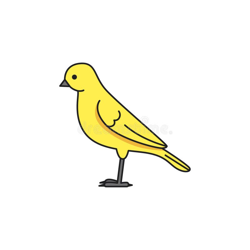 Cute canary stock illustration. Illustration of simple - 280175506