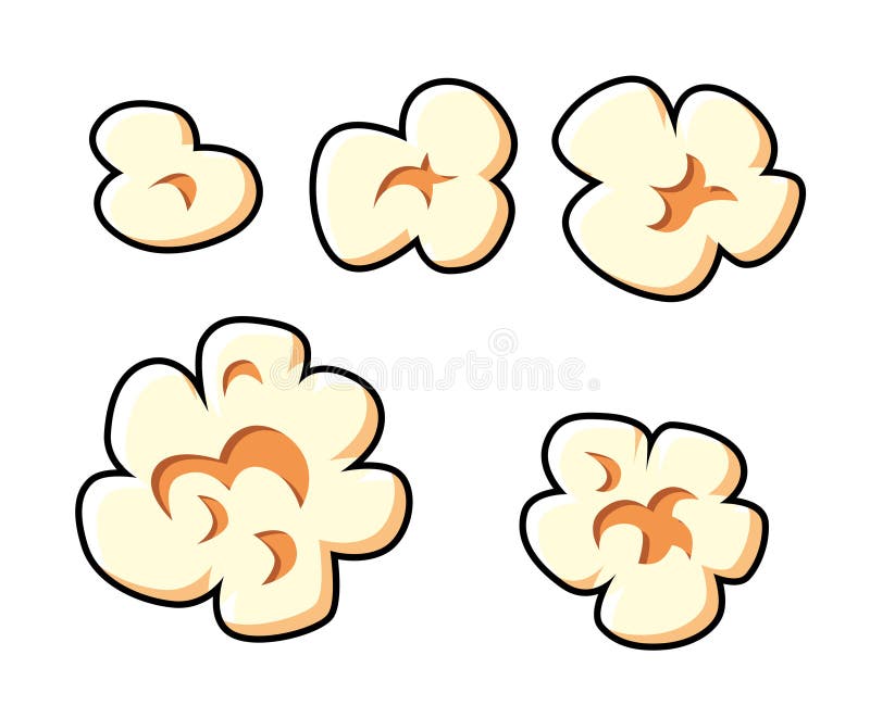 Single Popcorn Kernel Stock Illustrations – 242 Single Popcorn Kernel ...