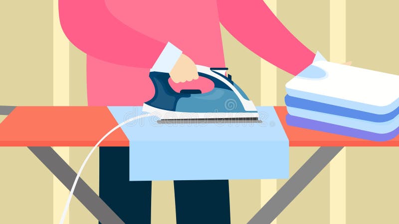 Woman Ironing Clothes House Stock Illustrations – 619 Woman Ironing ...
