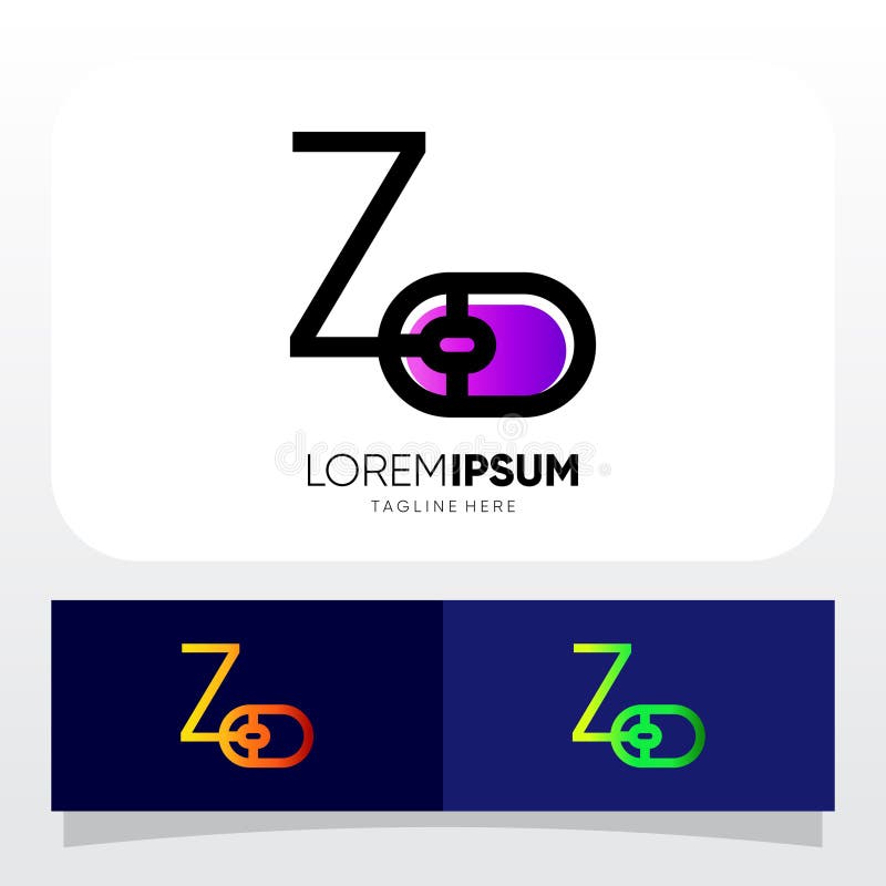 Letter Z Computer Mouse Logo Design Vector Icon Graphic Emblem ...