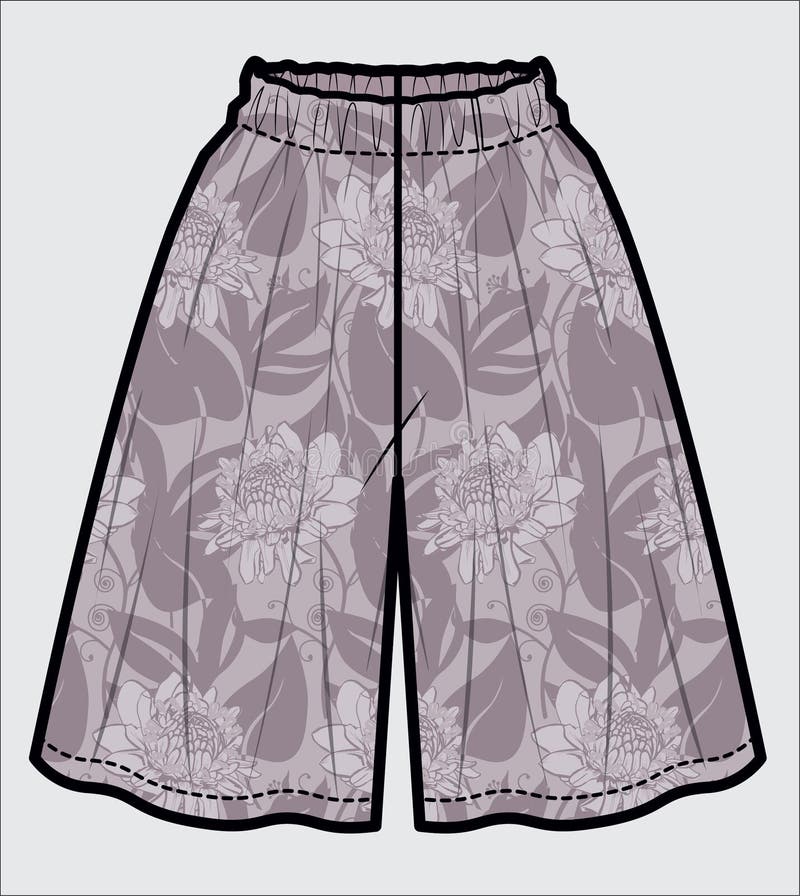 Women and Girls Bottom Wear Shorts Stock Vector - Illustration of ...