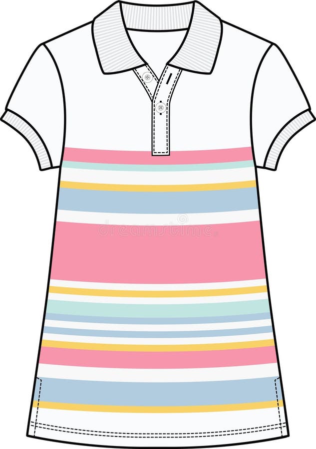 Kids Unisex Wear Polo Tee Shirt Stock Vector - Illustration of shirt ...