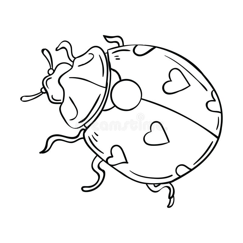 Lady Bug Outline Stock Illustrations – 600 Lady Bug Outline Stock ...