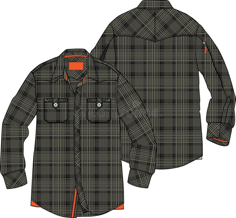 Unisex Wear Dress Shirt stock vector. Illustration of vector - 280425102