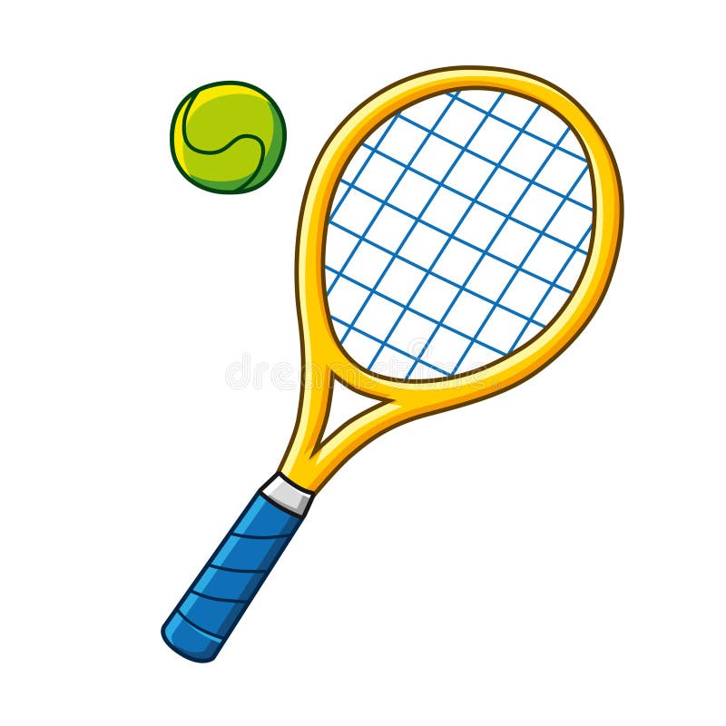 Tennis racket and ball stock vector. Illustration of championship ...