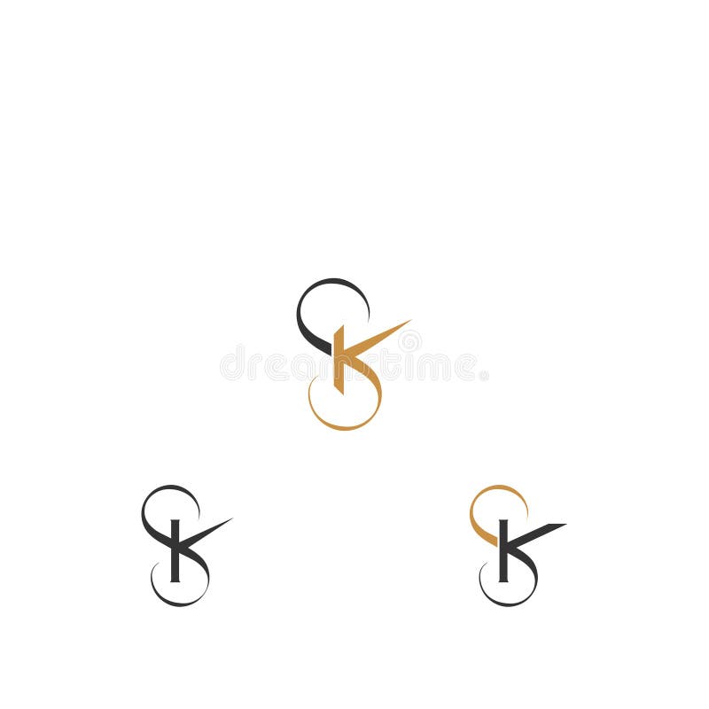 Alphabet Initials Logo SK, KS, S and K Stock Vector - Illustration of ...