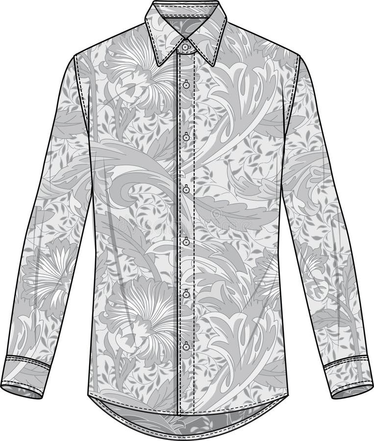 Unisex Wear Dress Shirt stock vector. Illustration of collar - 280608755