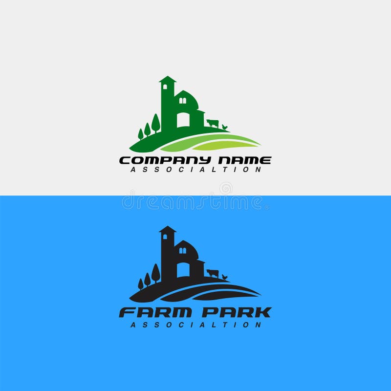 Natural Farm Logo Concept. Agricultural Farming Logo Stock Vector ...