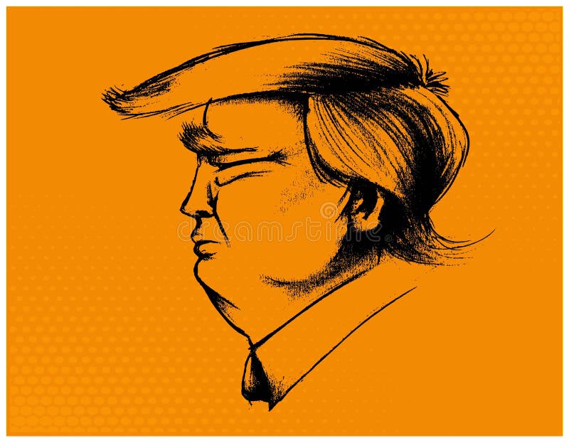 Trump Profile Stock Illustrations – 128 Trump Profile Stock ...