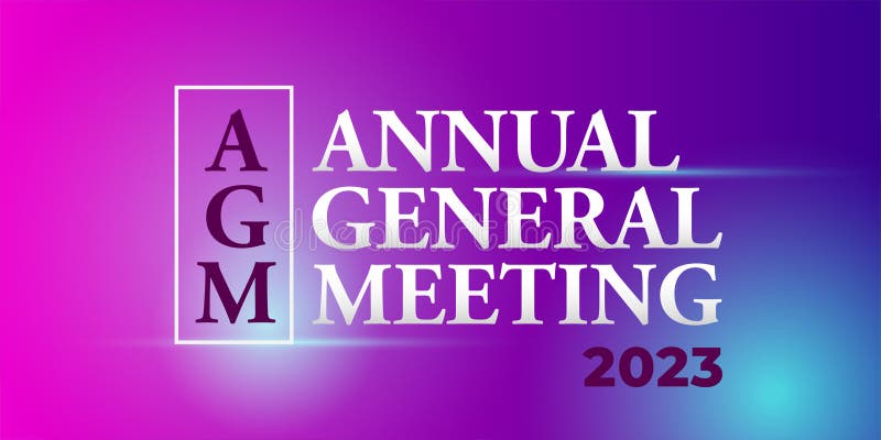 AGM. Annual General Meeting Vector Banner. Concept of Elegance with ...
