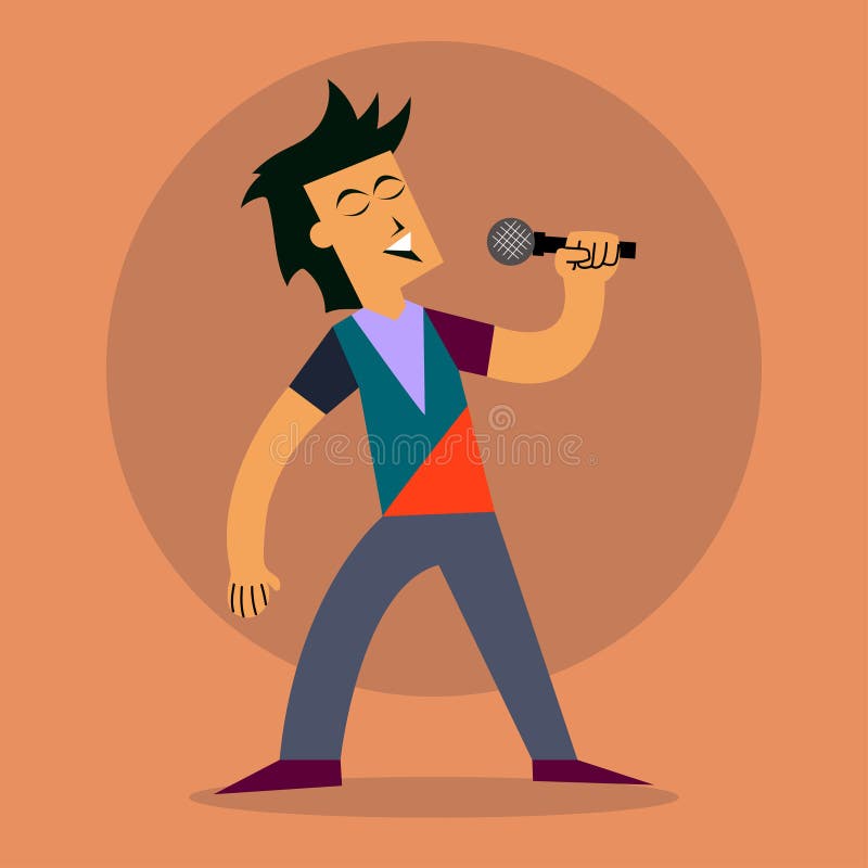Singer Vector Stock Illustration, Jazz Music Vector, Singer Vector ...
