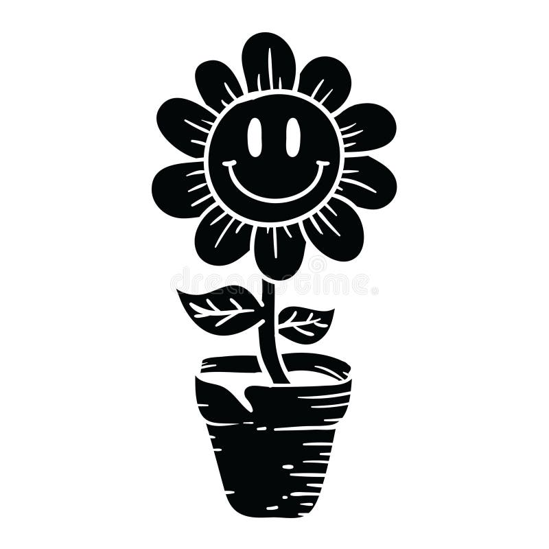 Smile flower sticker stock vector. Illustration of organ - 280720915