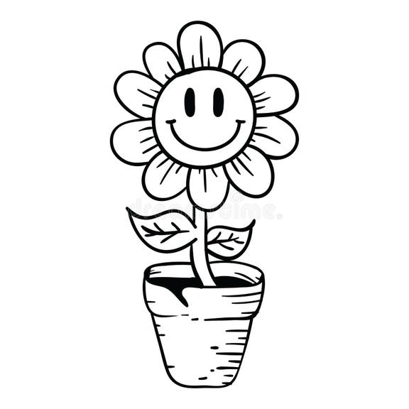 Smile flower sticker stock vector. Illustration of logo - 280720916