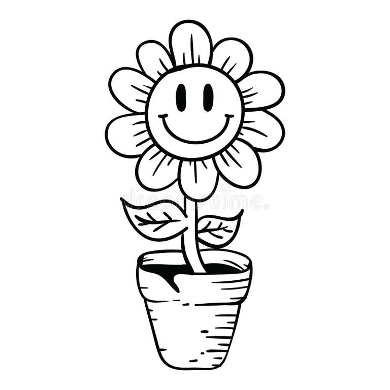 Smile flower sticker stock vector. Illustration of logo - 280720916