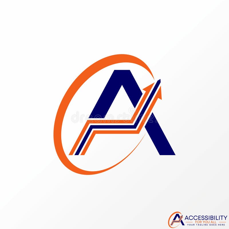 Letter a Font with Cut Arrow Trading Swoosh. Related To Business Typo ...
