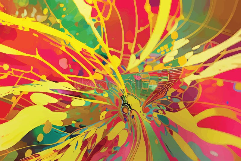 Vector Illustration of Red Yellow Green Paint Splash Stock Vector ...