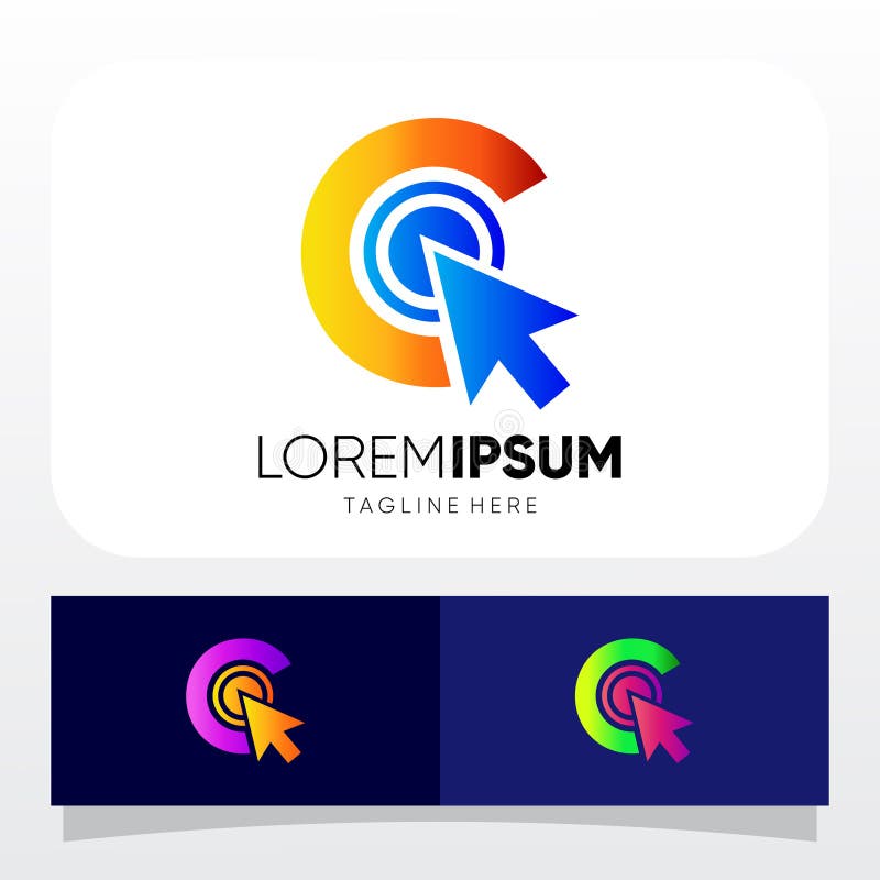 Letter C Mouse Cursor Pointer Logo Design Vector Icon Graphic ...