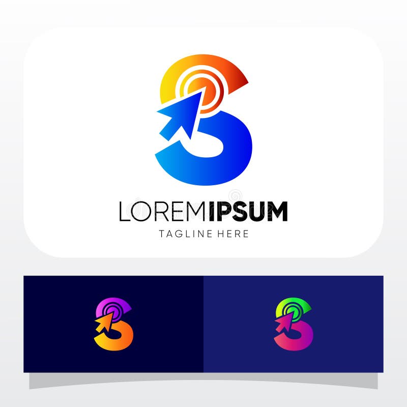 Letter S Mouse Cursor Pointer Logo Design Vector Icon Graphic ...