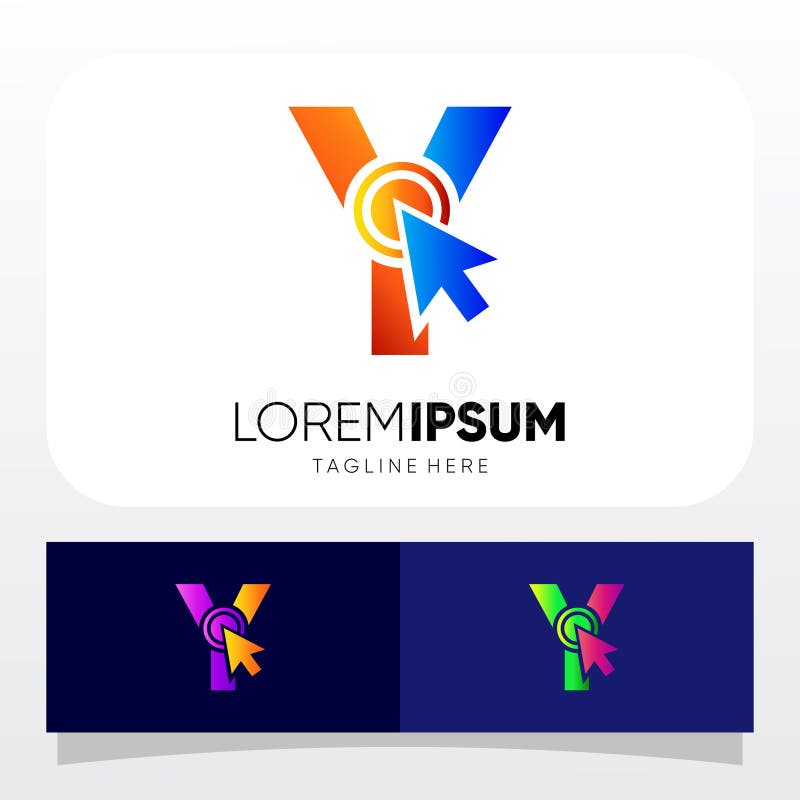 Letter Y Mouse Cursor Pointer Logo Design Vector Icon Graphic ...