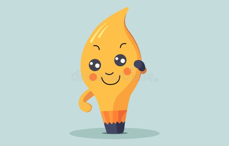 Set of Yellow Pencil Characters, Cute Pencils with Funny Faces and ...