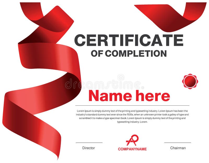 Certificate Template Red Black Stock Illustrations – 5,042 Certificate ...