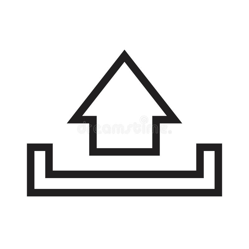 Vector Upload Icon with Black Line Style Stock Illustration ...