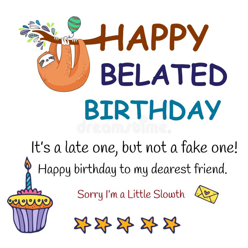 Happy Belated Birthday, Late Birthday, Funny, Birthday, Belated, Late ...