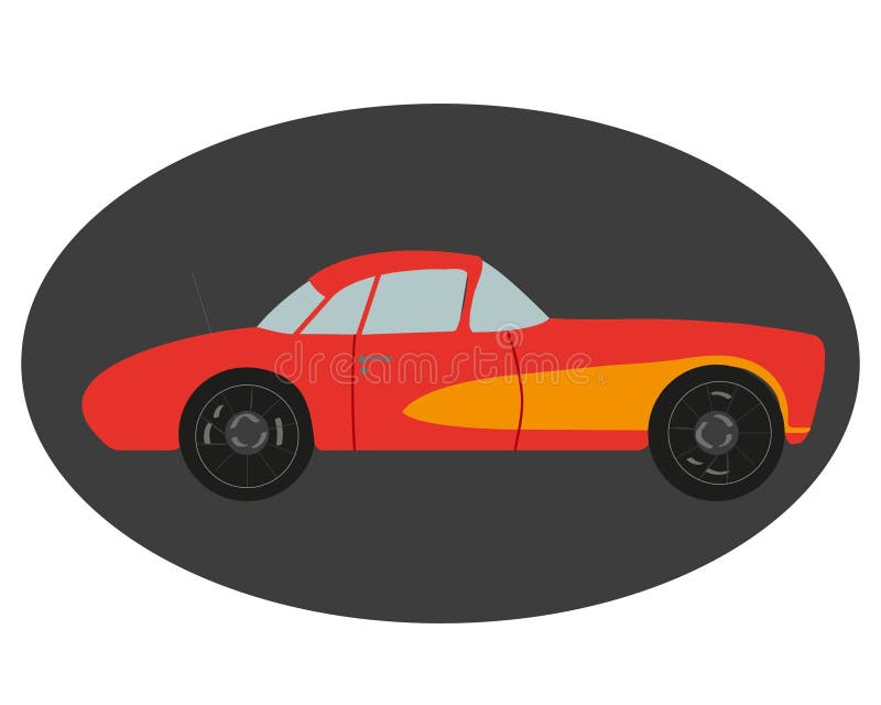 Red Corvette Clipart